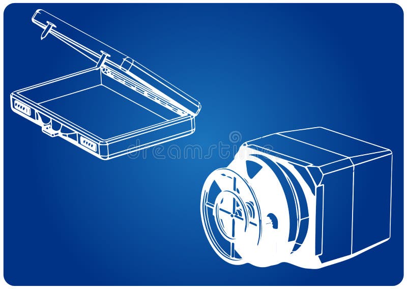 Safe and case on a blue stock vector. Illustration of finance - 130665859