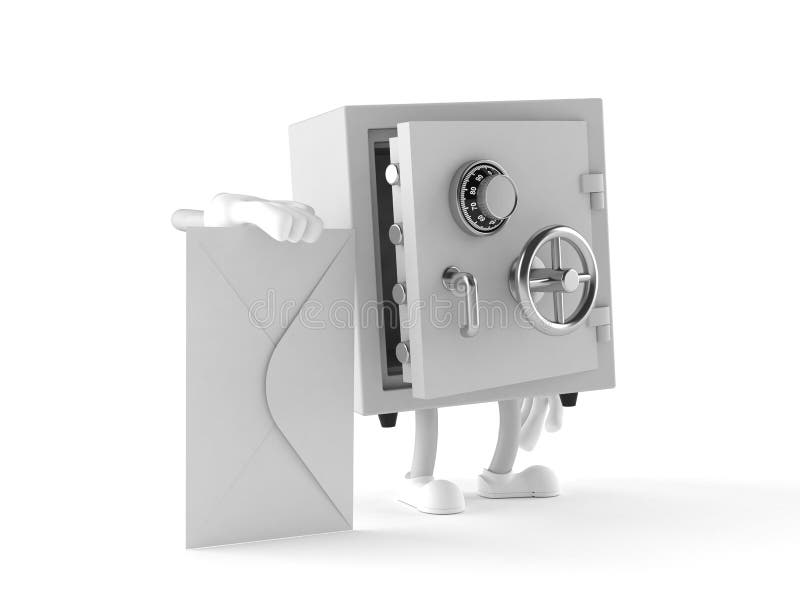 Safe character with letter stock illustration. Illustration of safety ...