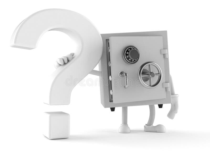 Safe with question mark stock illustration. Illustration of help ...