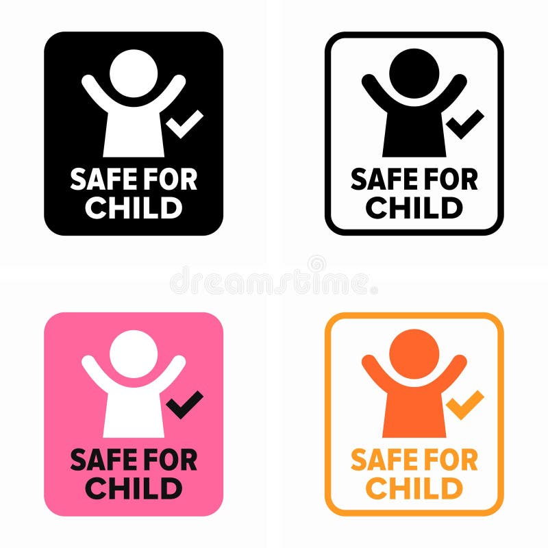 Safe for Child Information Sign Stock Vector - Illustration of symbol ...