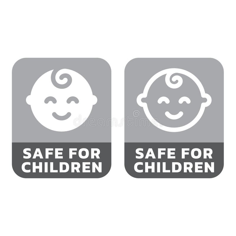 Safe for Children Vector Label Stock Vector - Illustration of emblem ...