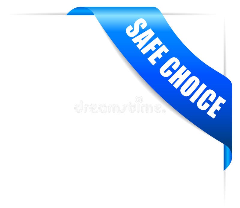 Safe Choice Corner Ribbon, Vector Cartoon Stock Vector - Illustration ...