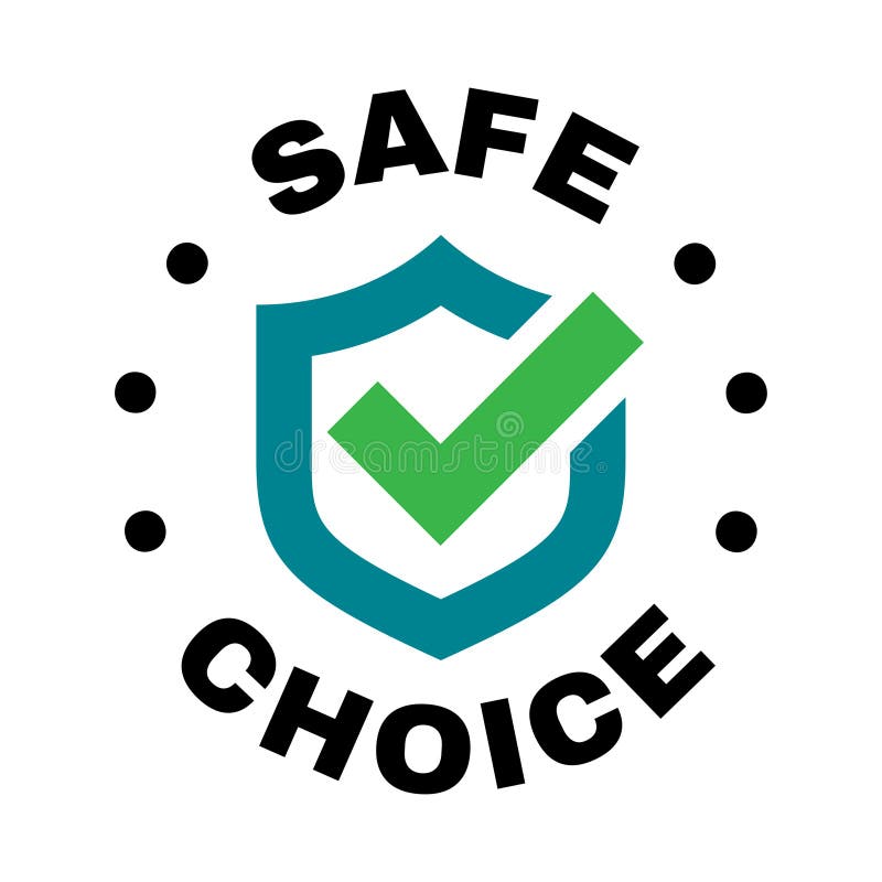 Safe Choice Vector Icon Isolated on White Background, Check Mark ...