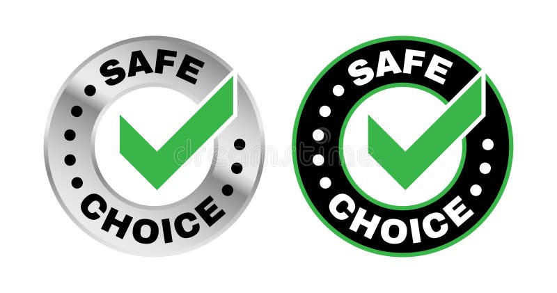 Safe Choice Vector Icon Isolated on White Background, Check Mark ...