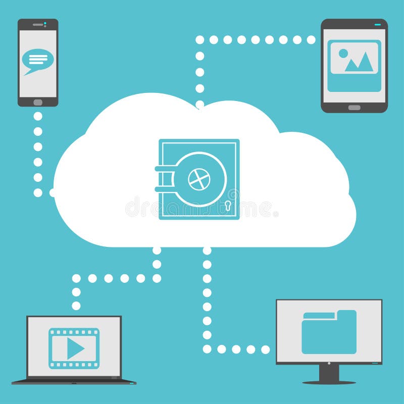 Simple Cloud Computing Icons Set,blue Series Stock Vector ... Simple Cloud Computing Icons Set,blue Series Stock Vector ...
