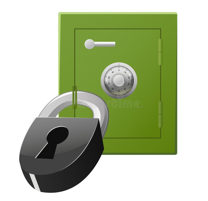 Safe with Code Lock and Padlock Stock Vector - Illustration of safety ...