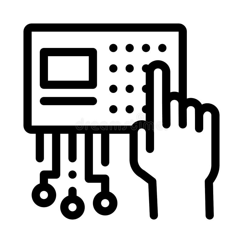 Safe Code Set Icon Vector Outline Illustration Stock Vector ...