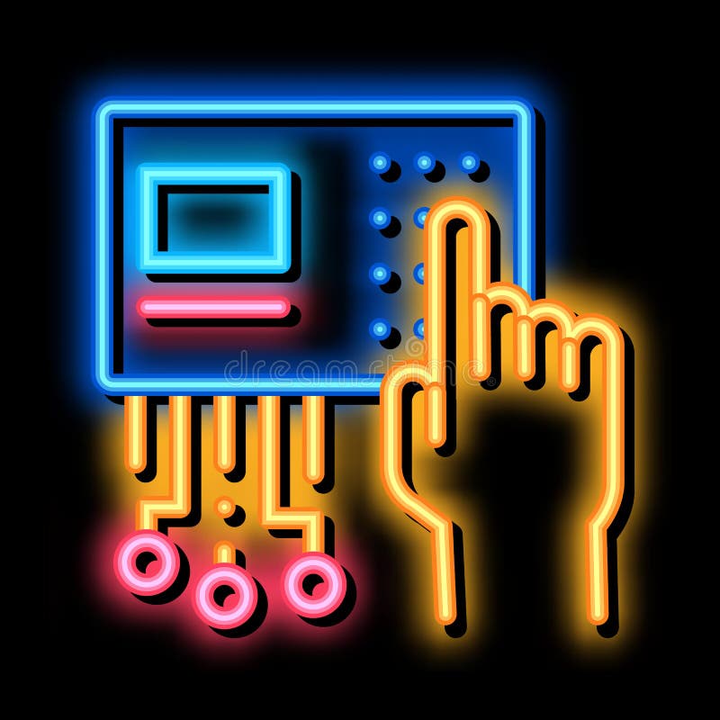 Safe Code Set Neon Glow Icon Illustration Stock Illustration ...