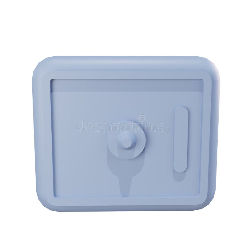 Safe with Coin Gold Money Icon 3D Rendering Set Stock Illustration ...