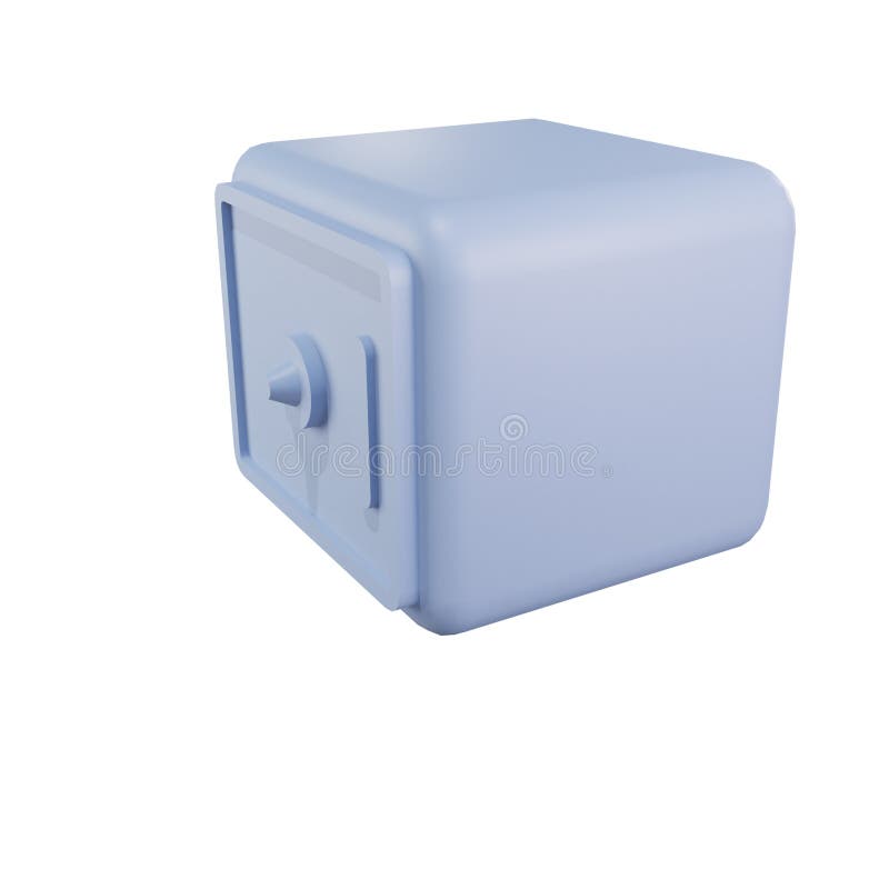 Safe with Coin Gold Money Icon 3D Rendering Set Stock Illustration ...