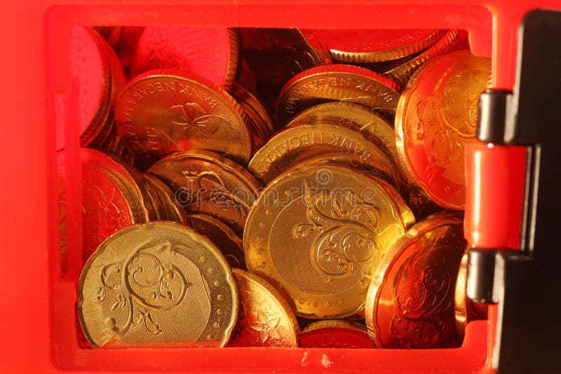 Safe with Coins stock image. Image of safety, coin, protection - 24803033