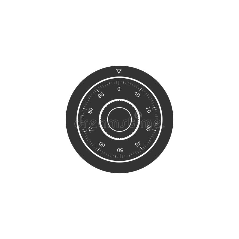 Safe Combination Lock Wheel Icon Isolated. Protection Concept. Password ...