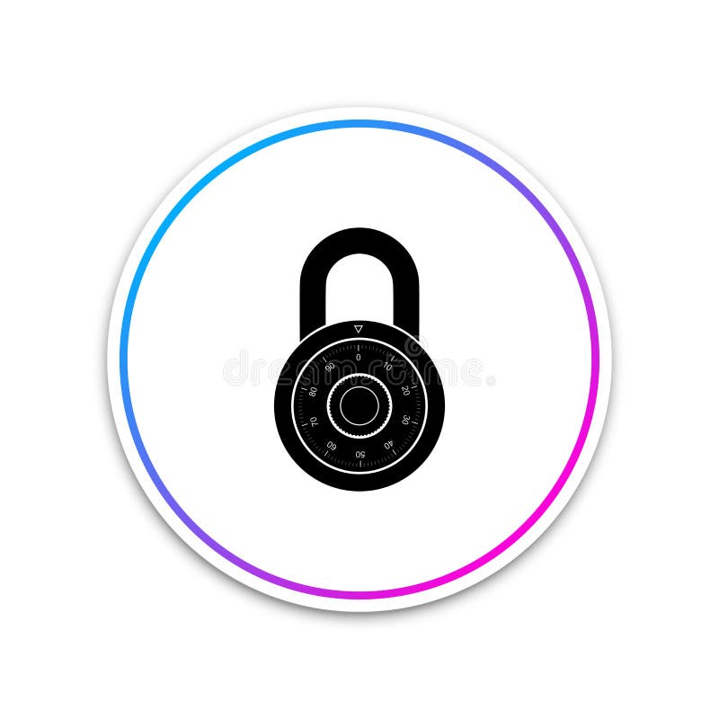 Safe Combination Lock Wheel Icon Isolated on White Background ...