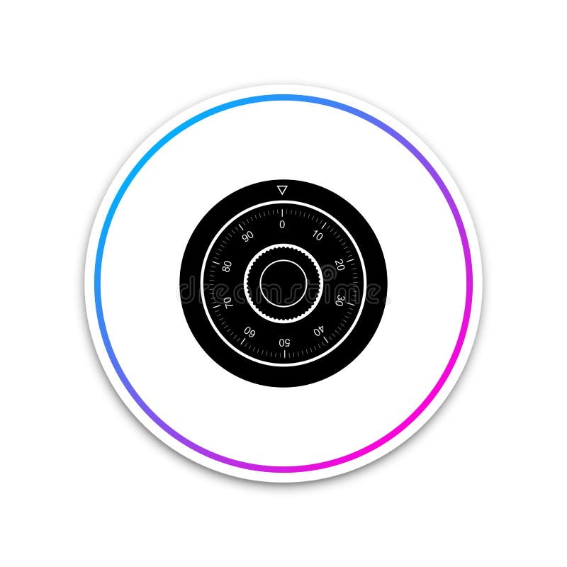 Safe Combination Lock Wheel Icon Isolated on White Background ...