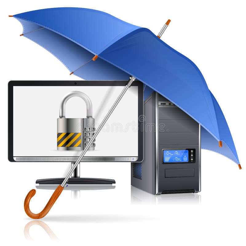 Safe Computer Concept stock vector. Illustration of case - 28136450