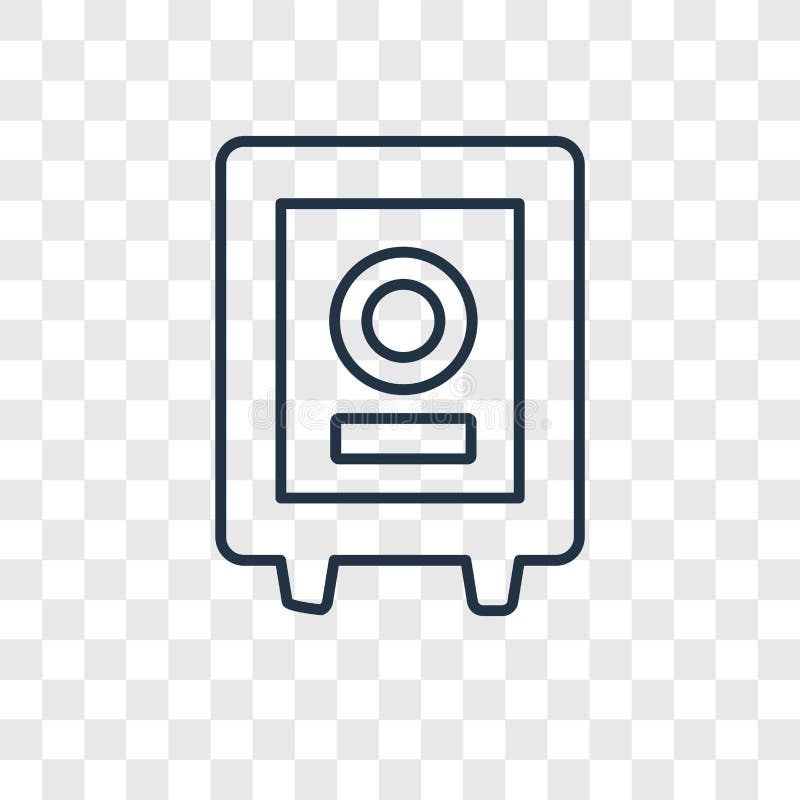 Safe Concept Vector Linear Icon Isolated On Transparent Background ...