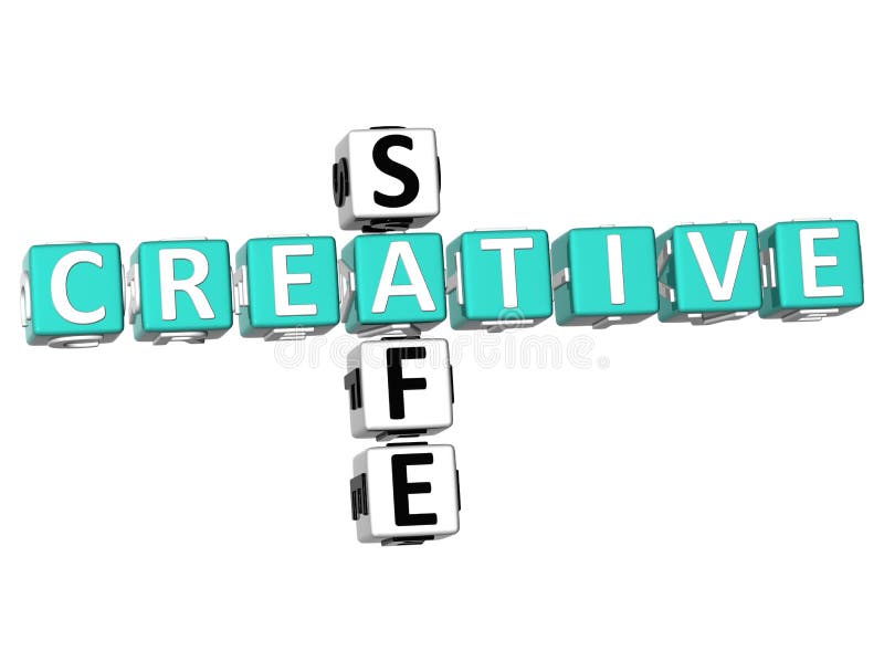 3D Safe Crossword stock illustration. Illustration of risk - 91877872