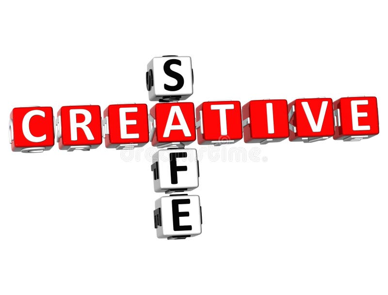 3D Safe Crossword stock illustration. Illustration of risk - 91877872