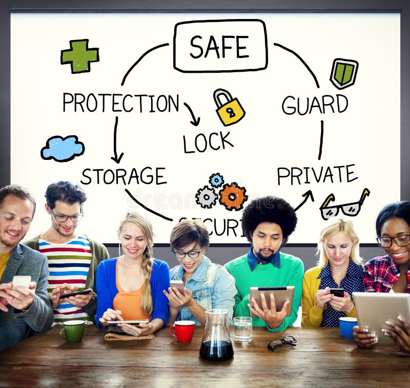 Safe Data Protection Storage Security Guard Concept Stock Image - Image ...
