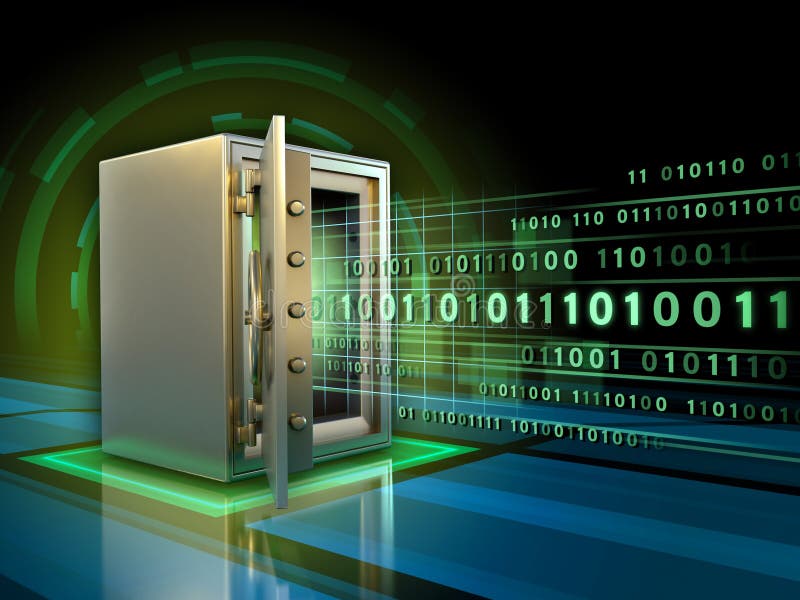 Safe data storage stock illustration. Illustration of download - 110609356