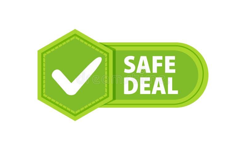 Safe Deal Guarantee Badge with a Check Mark. Label or Sticker Stock ...