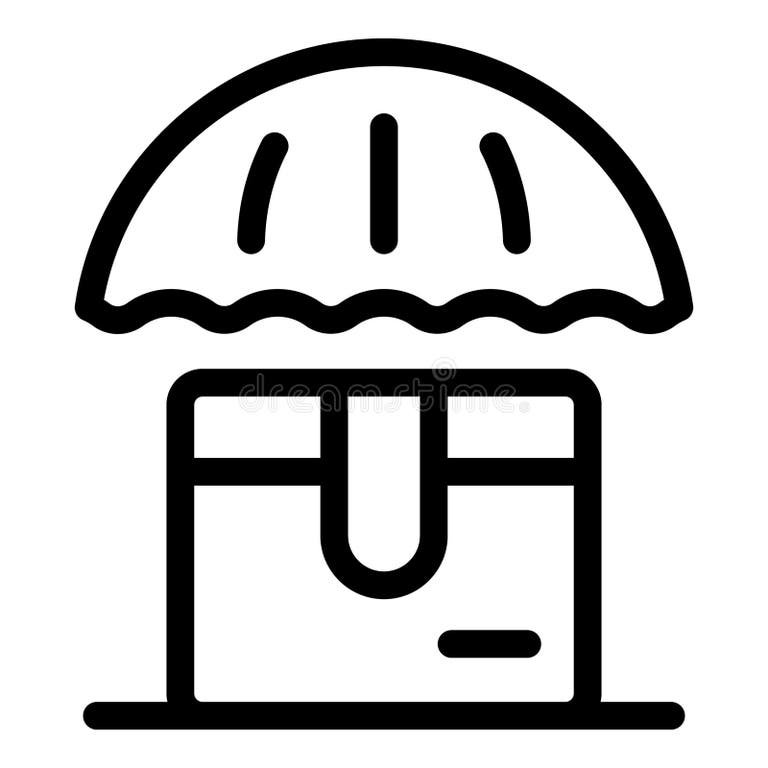 Safe Delivery Icon Showing a Package Being Protected Stock Vector ...