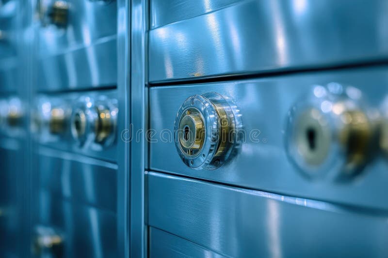 Safe Deposit Box in a Bank Vault. Bank Vault Stock Image - Image of ...