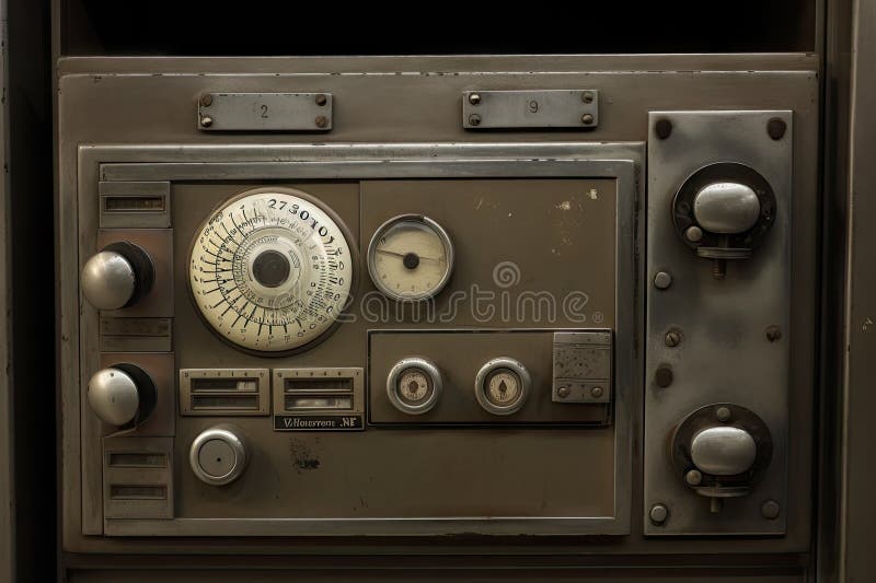 Safe Deposit Box with Combination Dial, Showing the Numbers and Symbols ...