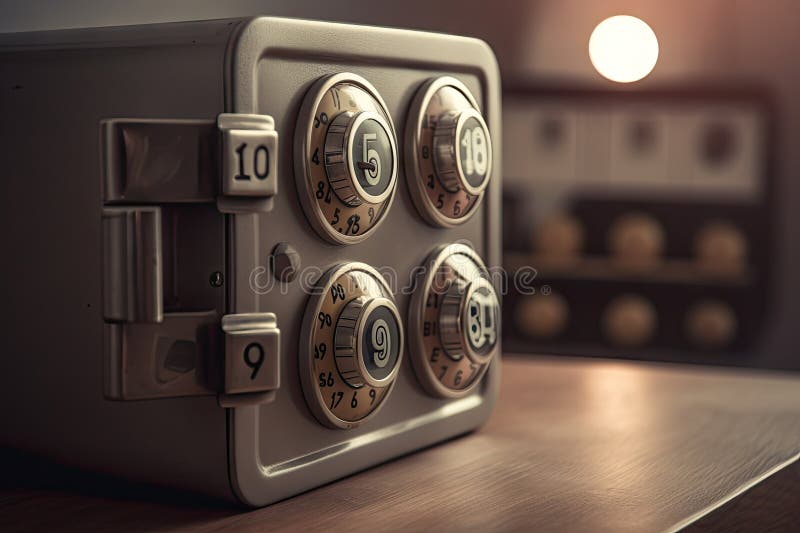 Safe Surrounded by a Pile of Gold Coins with a Dollar Sign on a Blue ...