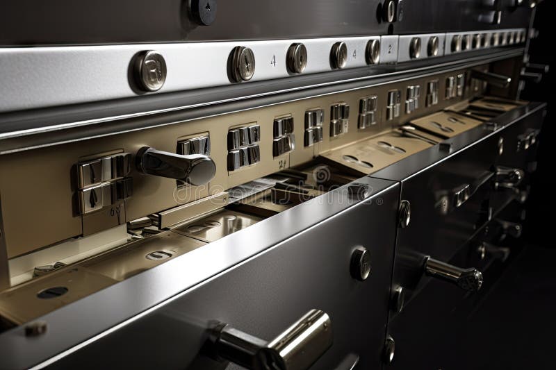 Safe Deposit Box, with Key and Combination Visible, for Added Security ...