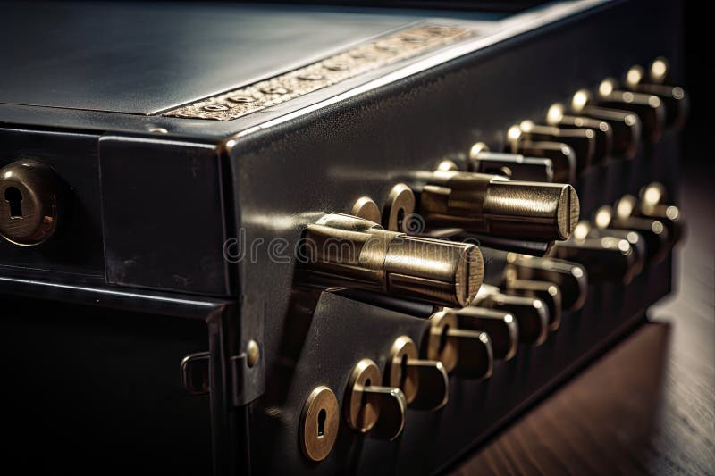 Safe Deposit Box, with the Key in the Lock, Symbolizing Security and ...