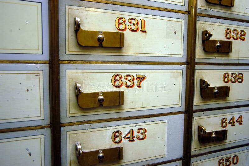 Safe Deposit Box or Safe Deposit Locker Stock Image - Image of account ...