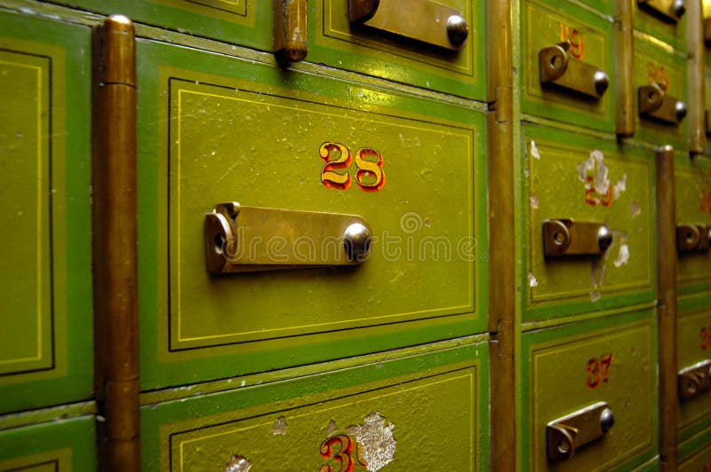 Safe Deposit Box or Safe Deposit Locker Stock Photo - Image of ...