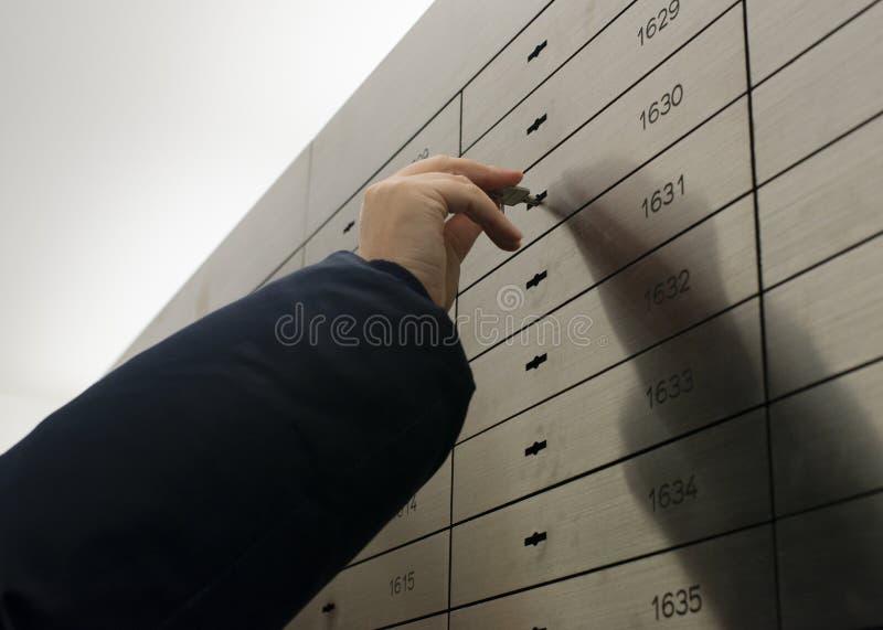 Safe Deposit Box Open in a Sure Safe Deposit Cell Stock Image - Image ...