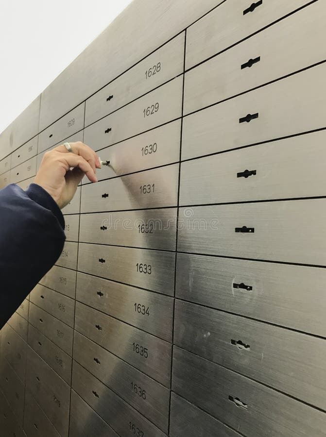Safe Deposit Box Open in a Sure Safe Deposit Cell Stock Image - Image ...