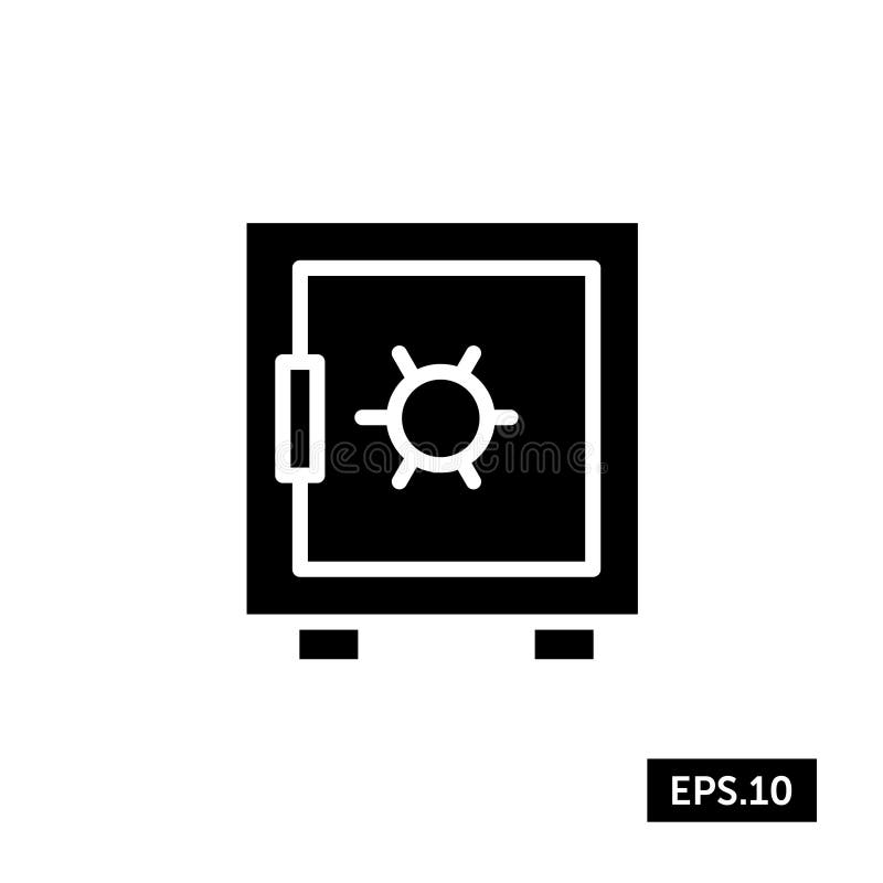 Safe Deposit Box Sign/Symbol Stock Vector - Illustration of gold ...