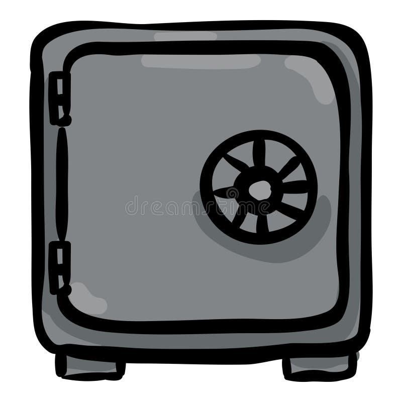 Safe Deposit - Hand Drawn Doodle Icon Stock Vector - Illustration of ...