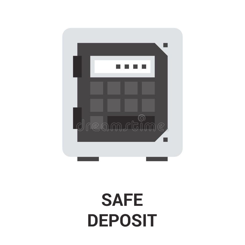Safe deposit icon concept stock vector. Illustration of analysis - 82401012