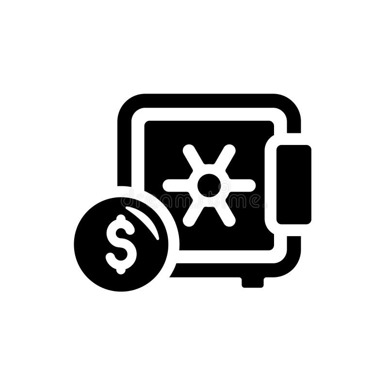 Safe deposit icon stock vector. Illustration of vector - 215666953