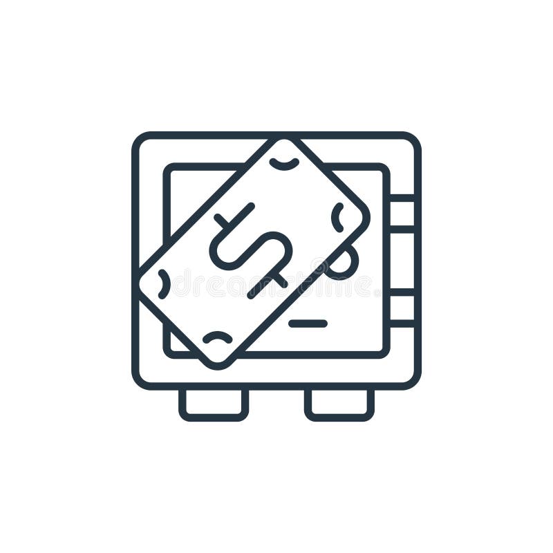 Safe Deposit Vector Icon. Safe Deposit Editable Stroke Stock Vector ...