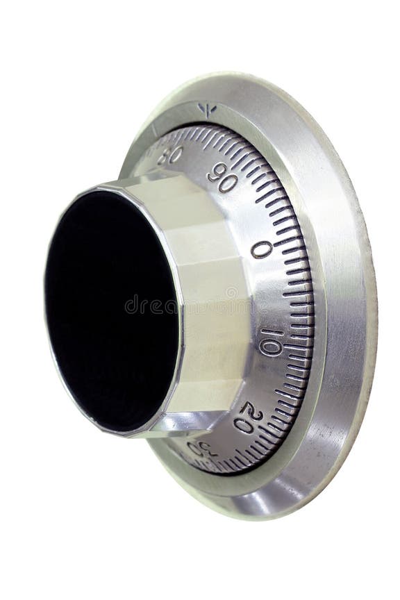 Safe Dial Lock Close-up (include Clipping Paths) Stock Image - Image of ...