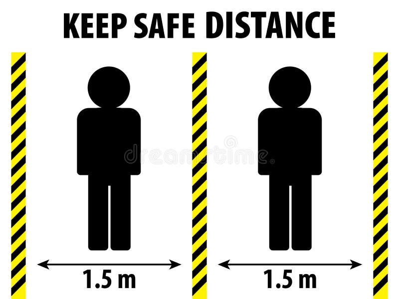 Safe Distancing Concept. Keep the 1,5 Meter Distance. Avoid Crowds ...