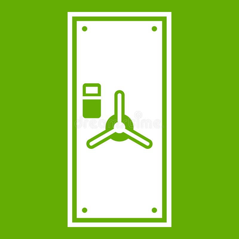 Safe door icon green stock vector. Illustration of password - 102472765