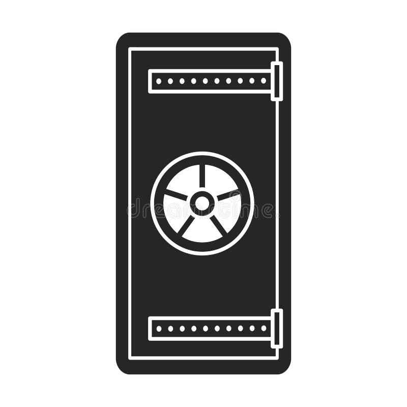 Safe of Door Vector Icon.Cartoon Vector Icon Isolated on White ...