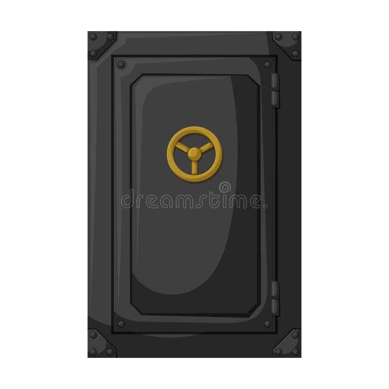 Safe of Door Vector Icon.Cartoon Vector Icon Isolated on White ...