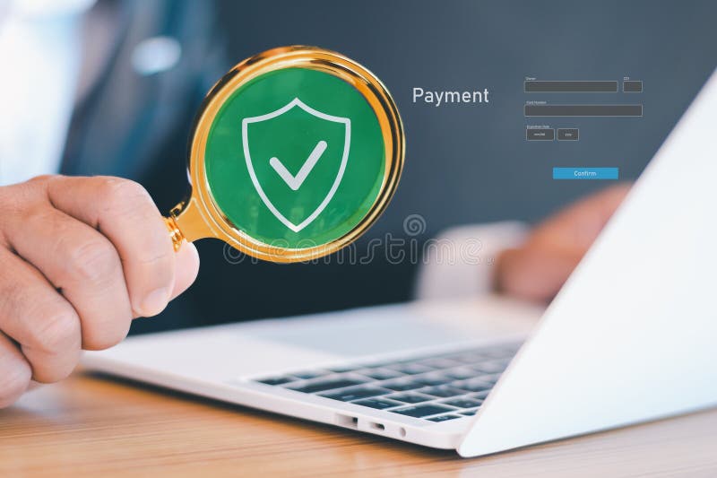 Safe and Efficient Online Payment and Fast Payment Stock Photo - Image ...