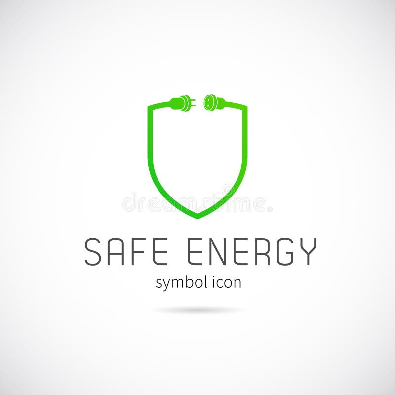 Safe Energy Vector Concept Symbol Icon or Logo Stock Vector ...