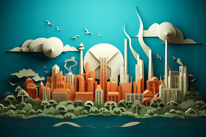 Safe Environmental Form Pollution with Generative AI Stock Illustration ...