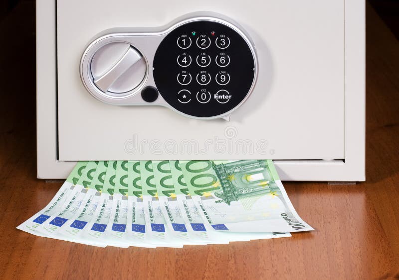 Safe with euro stock image. Image of euros, valuables - 59095079