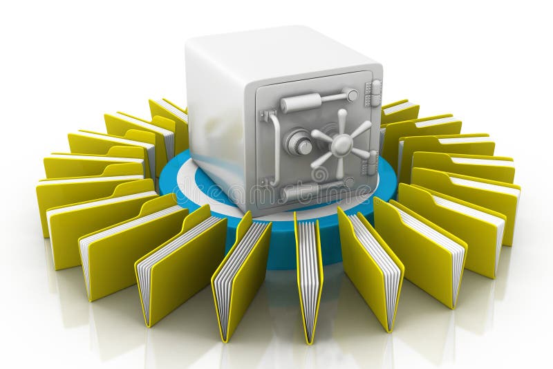 Safe and File stock illustration. Illustration of guard - 44455457